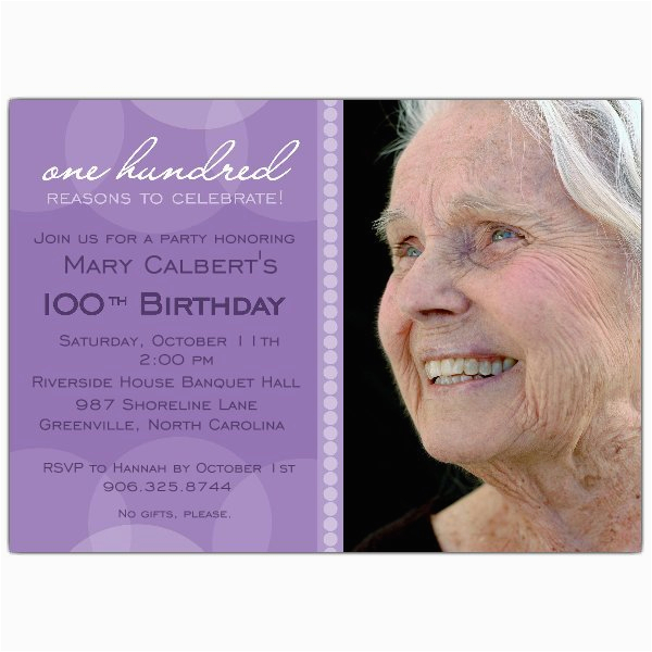100th Birthday Party Invitation Wording BirthdayBuzz