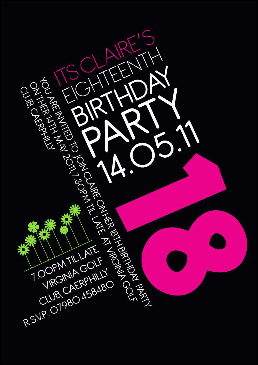 18 Year Old Birthday Party Invitations 18th Birthday Invitation Idea 18 Year Old Birthday Party Invitations 18th Birthday Invitation Idea