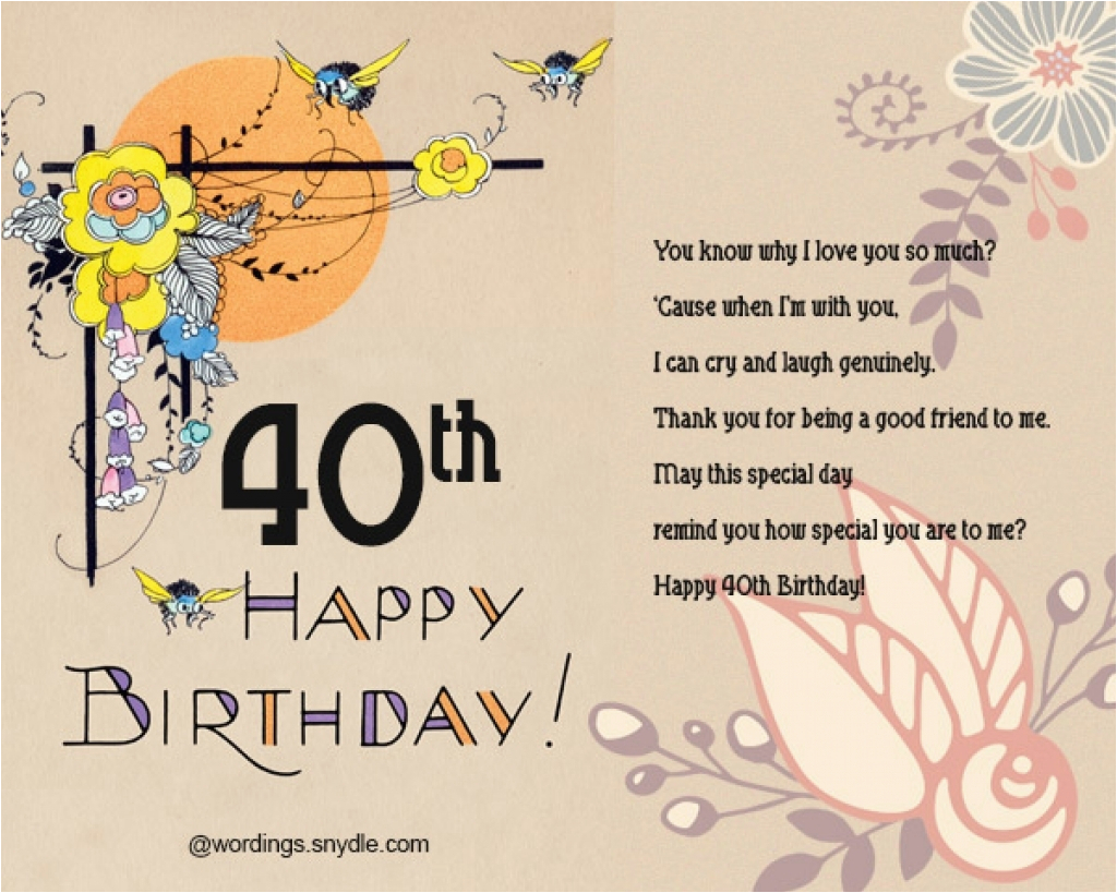 40th Birthday Card Messages Funny BirthdayBuzz