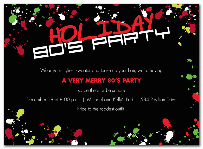 80s Birthday Party Invitation Wording BirthdayBuzz