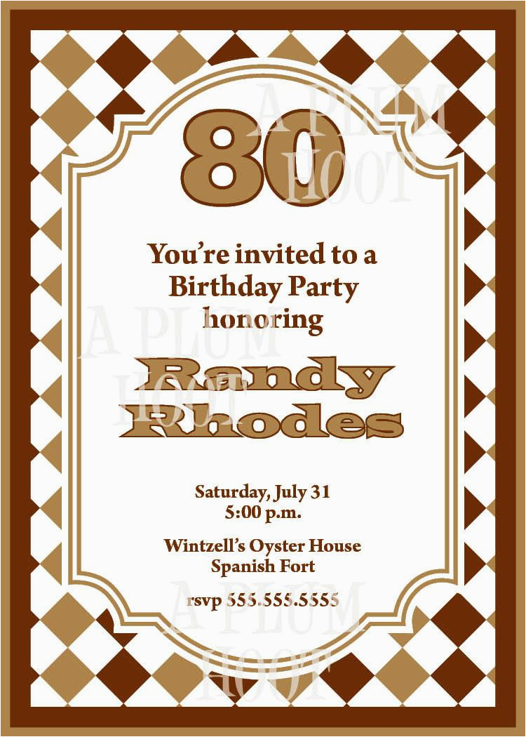 80th Birthday Invitation Wording Templates 15 Sample 80th Birthday Invitations Templates Ideas 
