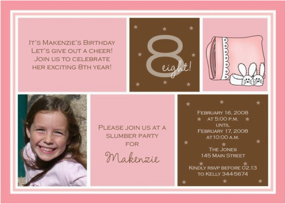 8th Birthday Invitation Templates BirthdayBuzz