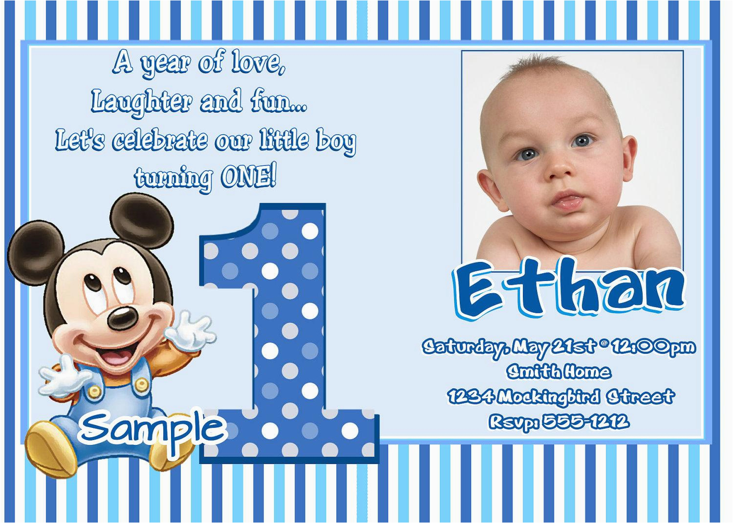 Birthday Invitations For 1 Year Old Boy BirthdayBuzz