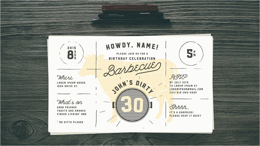  Dirty 30 Birthday Invitation Templates BirthdayBuzz