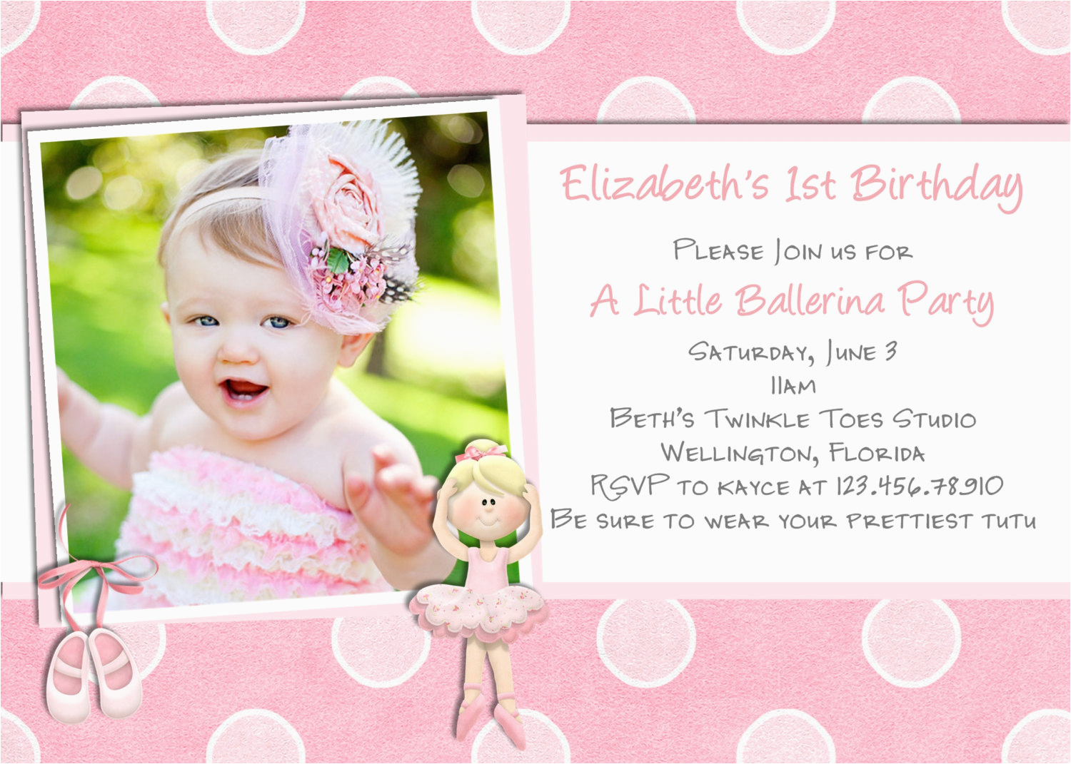 Free Online 1st Birthday Invitation Card Maker BirthdayBuzz