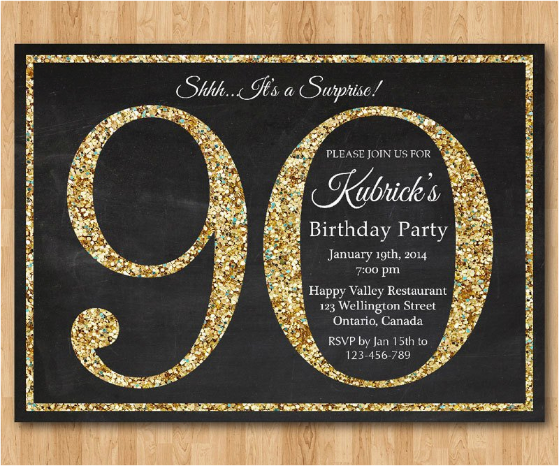 Free Printable 90th Birthday Invitations BirthdayBuzz