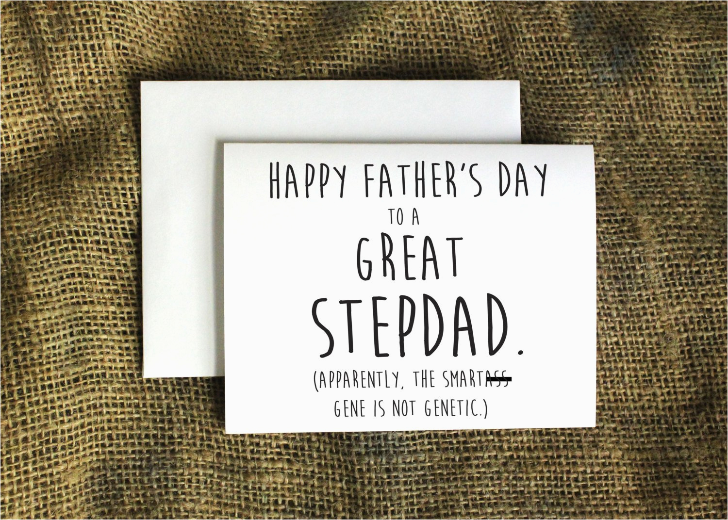 Funny Birthday Cards For Stepdad Stepdad Card Smartss Gene Card 