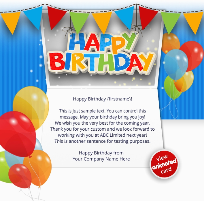 Happy Birthday Cards Email Corporate Birthday Ecards Employees Clients 