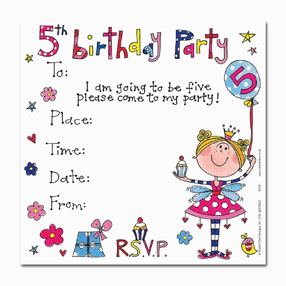 Invitation Wording For 5th Birthday Girl BirthdayBuzz