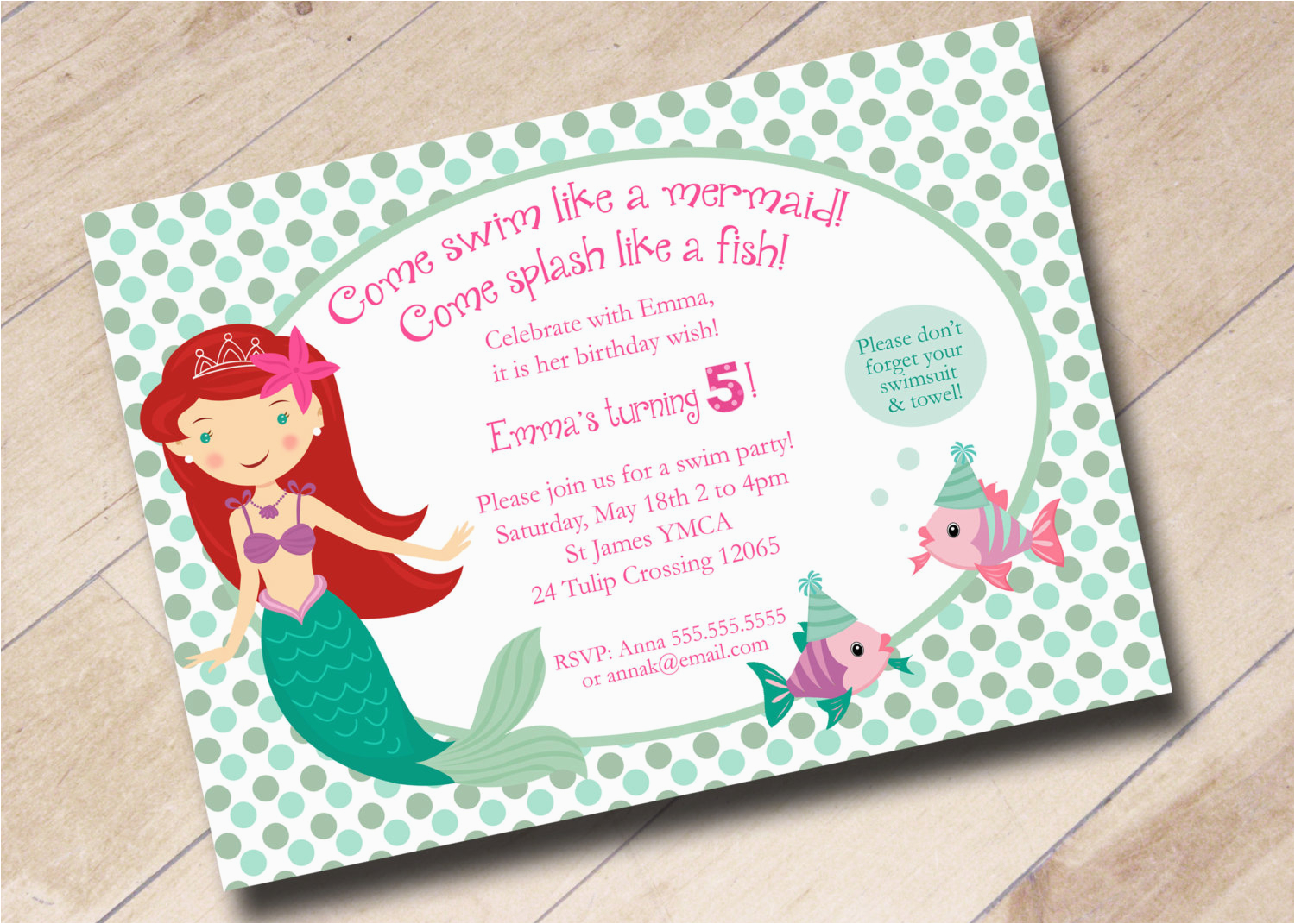 Mermaid Birthday Invitation Wording BirthdayBuzz