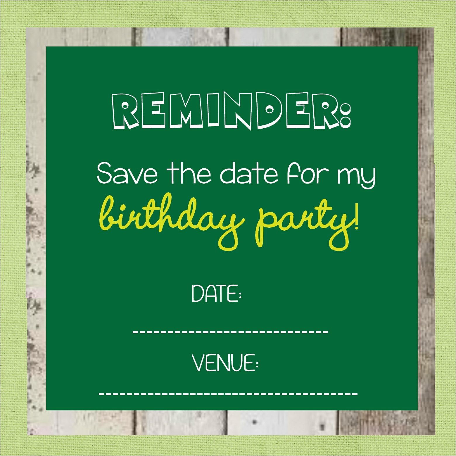 Save The Date Cards For Birthday BirthdayBuzz