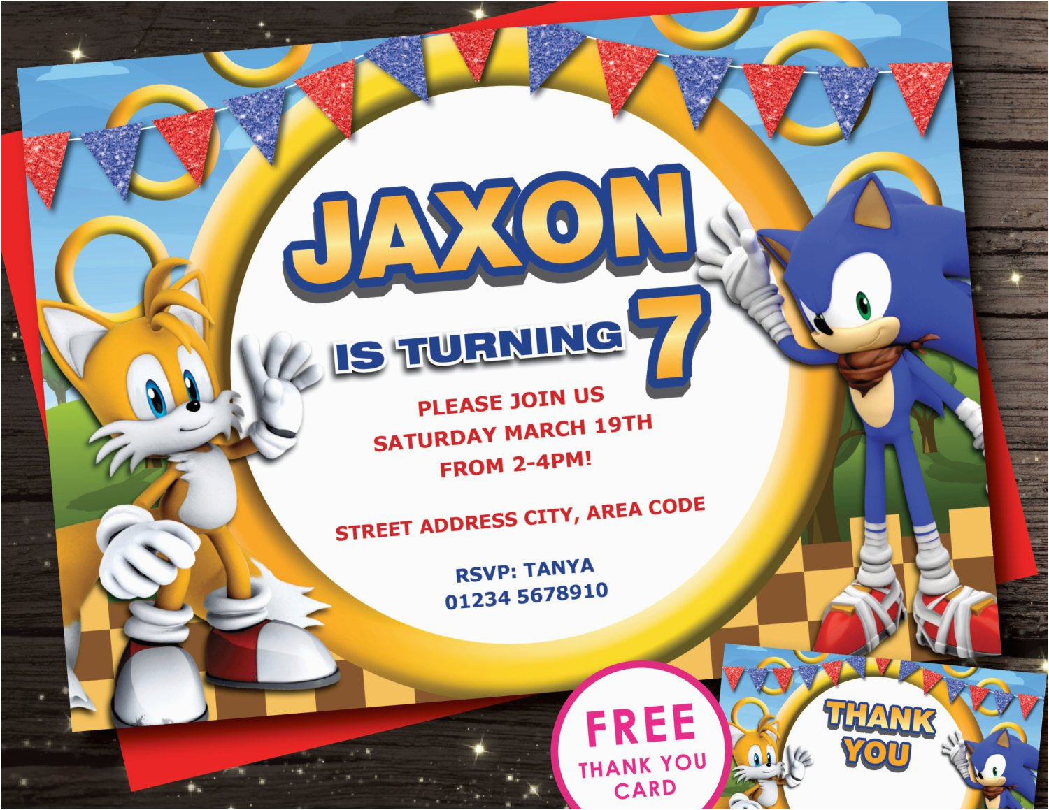 Sonic The Hedgehog Birthday Invitations BirthdayBuzz