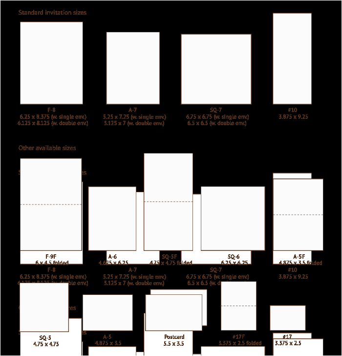 Standard Birthday Invitation Size Invitation Sizes Also On This Page